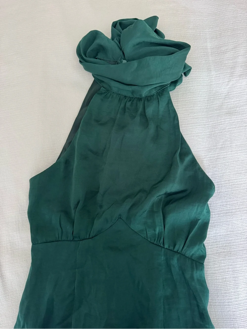 Selfie Leslie | Dresses | Selfie Leslie Deep Teal Green Halter Dress ...